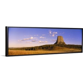 "Wyoming, Devil's Tower National Monument" Black Float Frame Canvas Art ...
