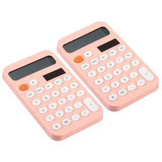 2Pcs Portable Office Calculators 12 Digit Display Electronic Calculator ...