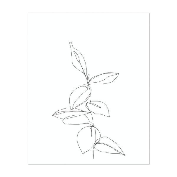 Berry Line Drawings Black White Floral Botanical Art Print/Poster - Bed ...