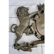 Royal Family Crest Coat Of Arms Lion Unicorn Crown Shield Bronze Wall ...