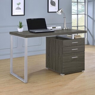Weathered Grey Computer Office Desk 3 Drawer - Bed Bath & Beyond - 40740020