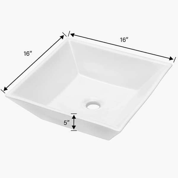 Modern Square Ceramic Bathroom Sink - Bed Bath & Beyond - 38460313