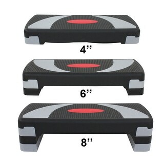 Adjustable 31'' Aerobic Step with Risers for Dynamic Cardio Fitness ...