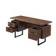 Merax Computer Desk with 2 Drawers and 1 Hanging Letter-size File ...