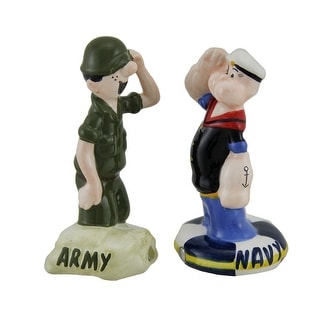 Popeye and Beetle Bailey Army Navy Salute Salt and Pepper Shakers - Bed ...