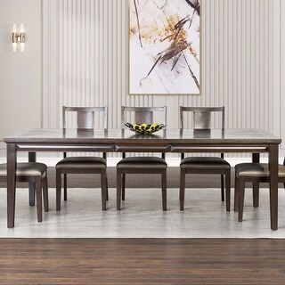 Furniture of America Chase Modern 90-inch Wood Extendable Dining Table ...