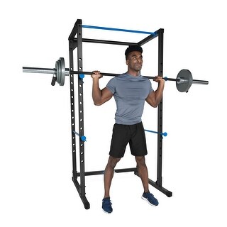 7 Ft. Adjustable Power Rack Full Cage, Black - Bed Bath & Beyond - 37124814