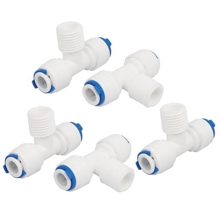 M12 Male Thread 1/4" Tube 3 Way T Shape Quick Connector Push In ...