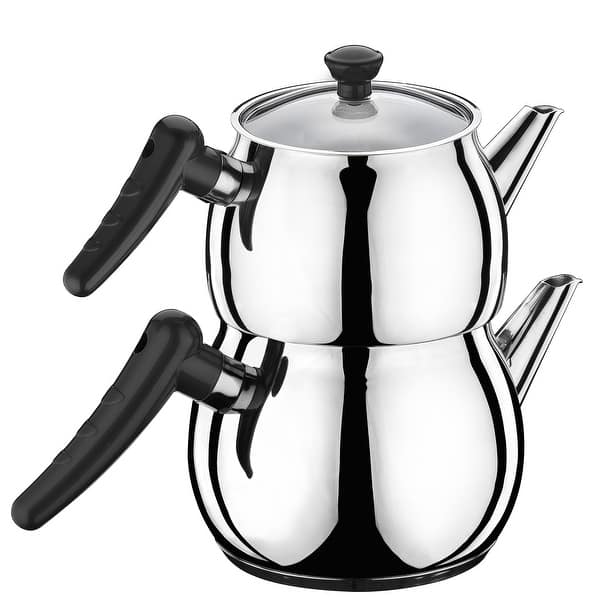 Hascevher Stainless Steel Turkish Teapot Team Induction Compatible ...
