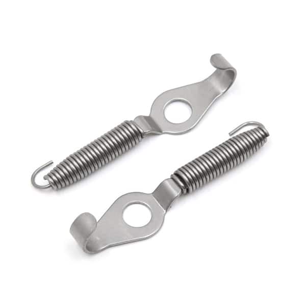 2PCS Silver Tone Bonnet Boot Lid Springs Lifting Hood Pin Lock Latch ...