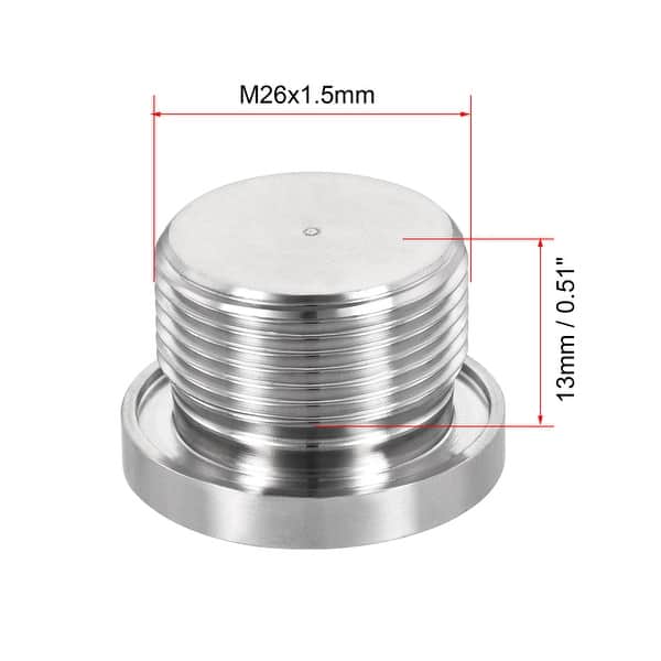 Stainless Steel Inner Hex Head M26x1.5 Pipe Fitting Plug - Bed Bath ...