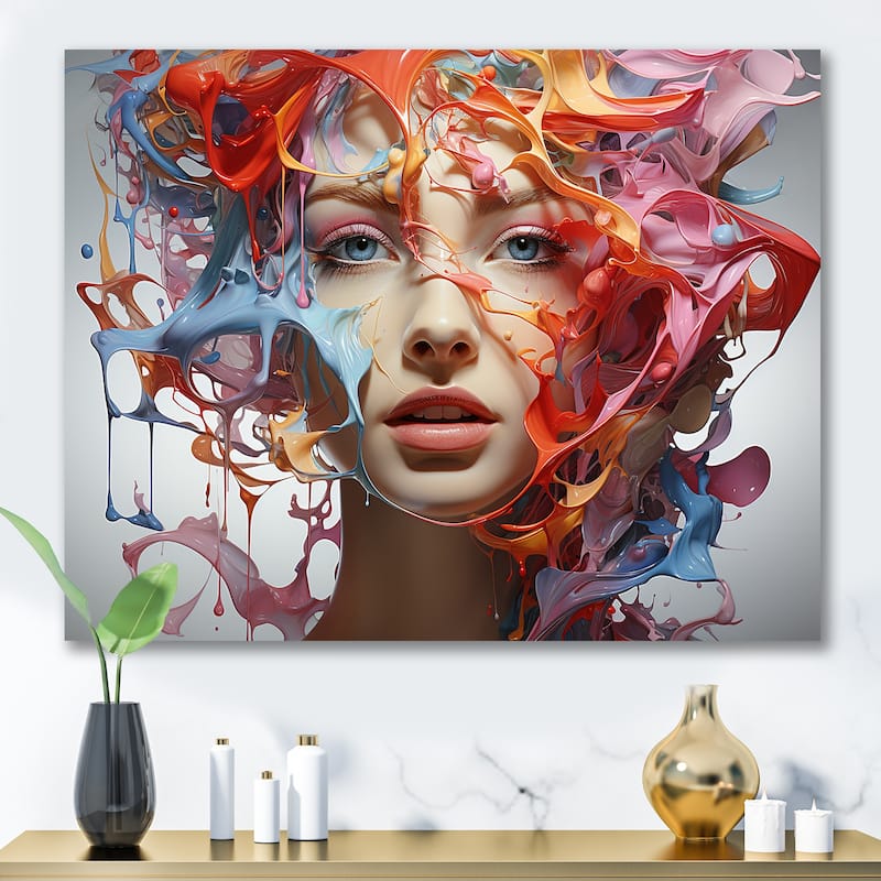 Designart "Surrealism Fragmented Realities Portrait" Surrealism Wall ...