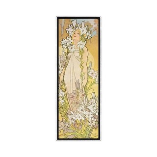iCanvas "The Flowers- Lily, 1898 " by Alphonse Mucha Framed - Bed Bath ...
