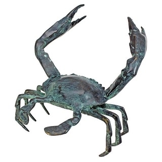 Design Toscano Large Green Patina Bronze Crab Statue - Bed Bath ...