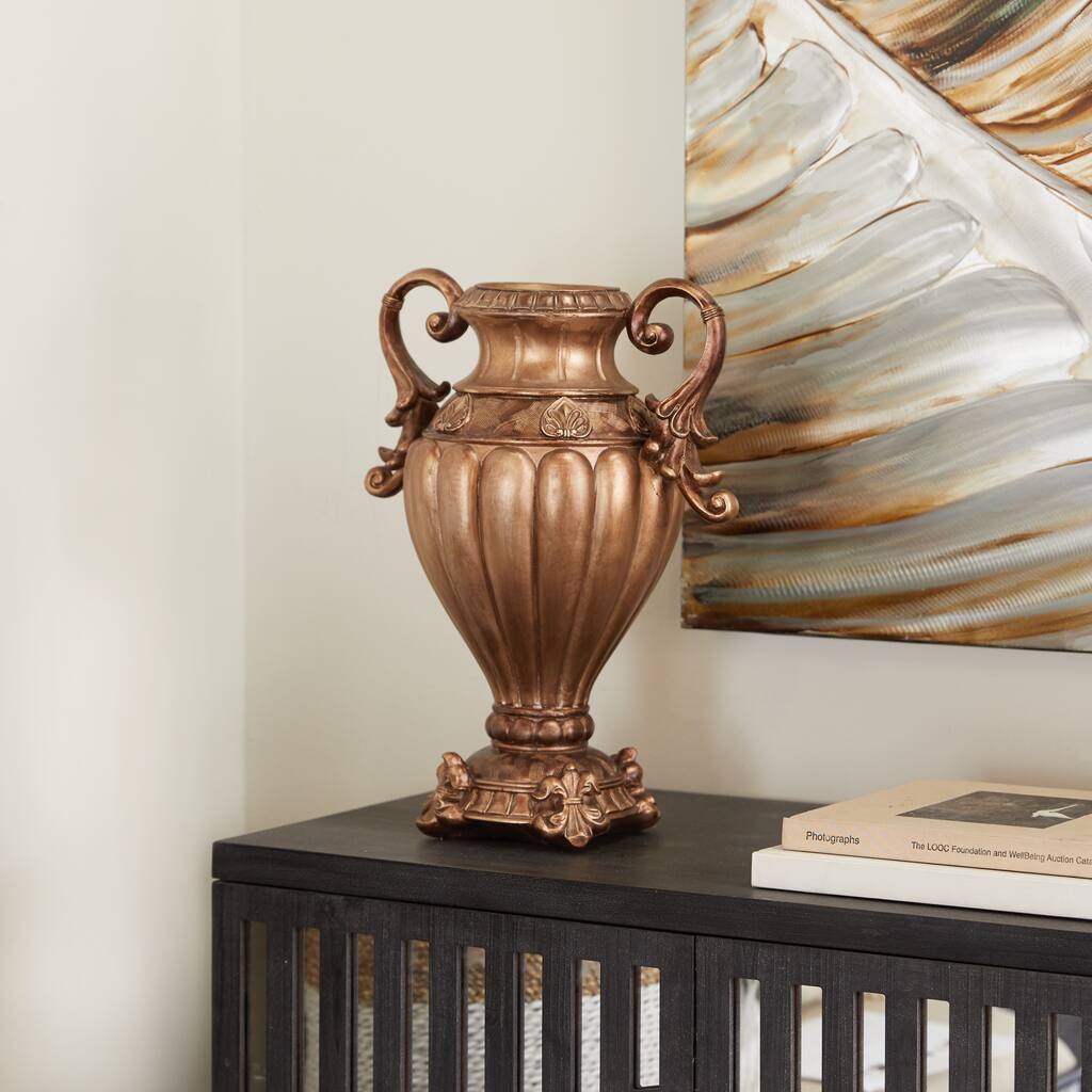 Bronze Polystone Living Room Decorative Jars - Overstock - 34928635
