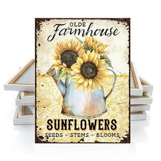 Olde Farmhouse Sunflowers Wall Art Canvas Print 16" x 20" - Bed Bath ...