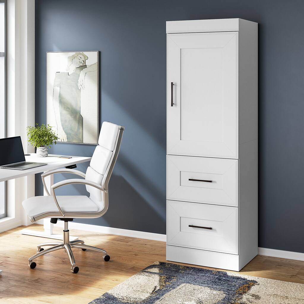 Edge by Bestar 2-Drawer Storage Unit with Door - Overstock - 18007022