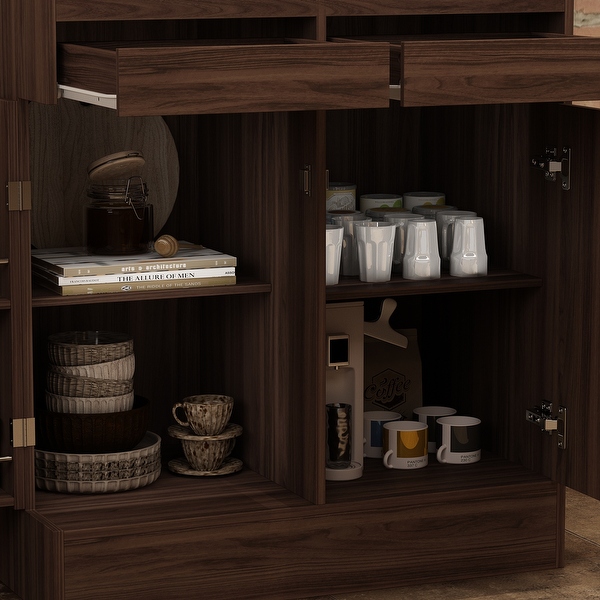 Pantry Storage Cabinet 78.7 Modular Kitchen Buffet Kitchen Cupboard On Sale Bed Bath Beyond 37279464
