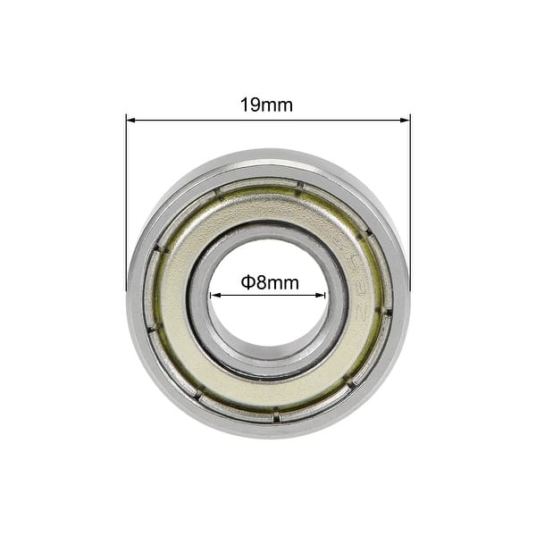 698ZZ Deep Groove Ball Bearings Z2 8x19x6mm Double Shielded Carbon ...