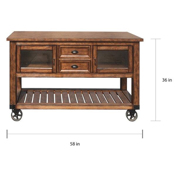 The Gray Barn Riverro Distressed Chestnut Kitchen Cart - Bed Bath ...