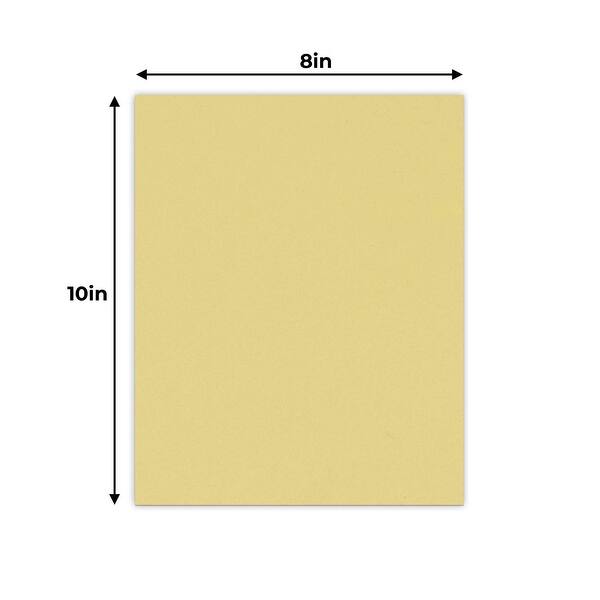 Soft Yellow 8x10 Backing Board - Uncut Photo Mat Board (50-Sheets ...