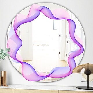 Designart 'Geometric Cream Block I' Printed Modern WallMirror ...