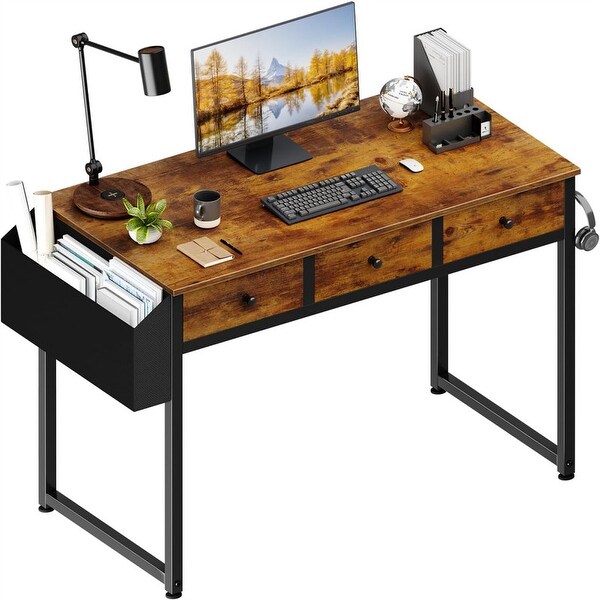 40 inch desk with drawers store