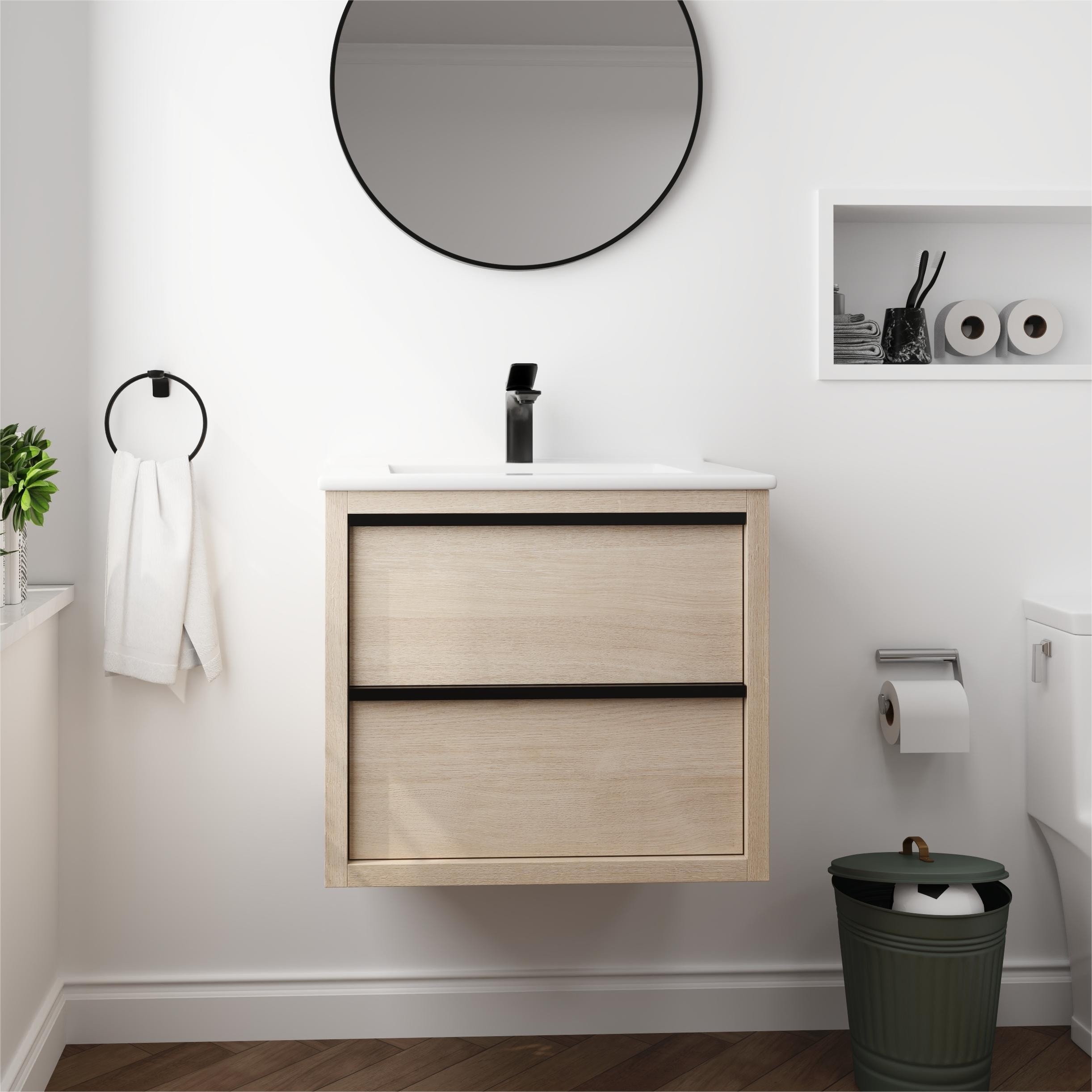 Beingnext 24"/30" Bathroom Vanity with Sink, Floating Bathroom Vanity ...