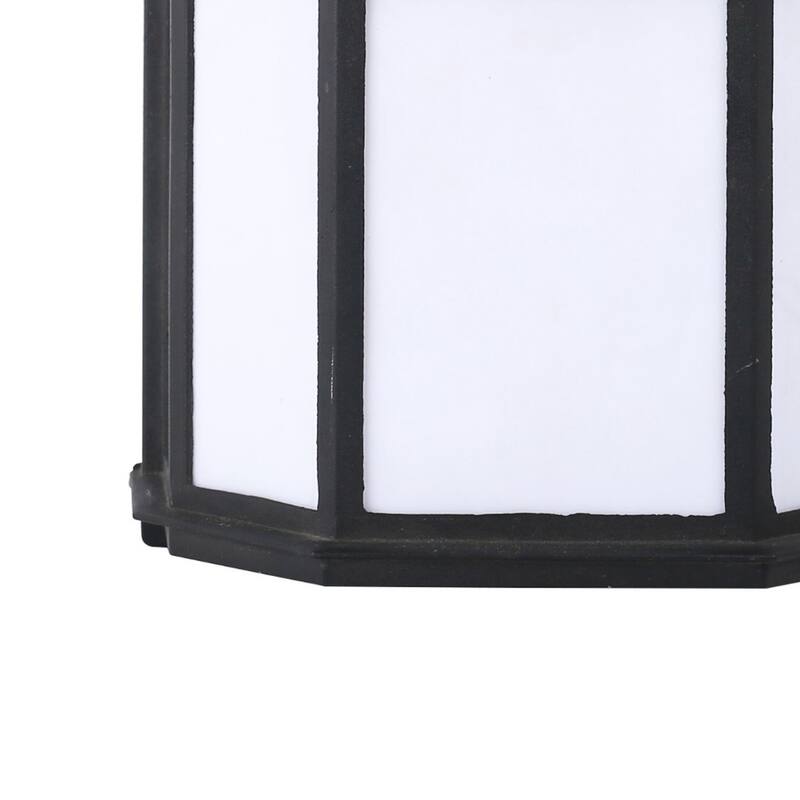 Brie 2-Light Black Sconce with White Specialty Acrylic Shade - 7.62" W ...