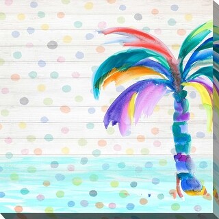 "Funky Palm on Dots I" Print on Canvas - Bed Bath & Beyond - 36039152