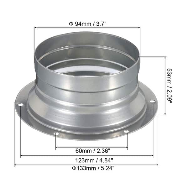 Duct Connector Flange Metal Exhaust Inlet Outlet Duct Mounting Plate ...