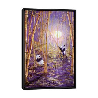 iCanvas "Harvest Moon Pandas" by Laura Iverson Framed Canvas Print ...