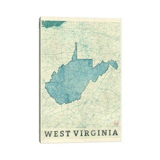 iCanvas "West Virginia Map" by Hubert Roguski Canvas Print - Bed Bath ...