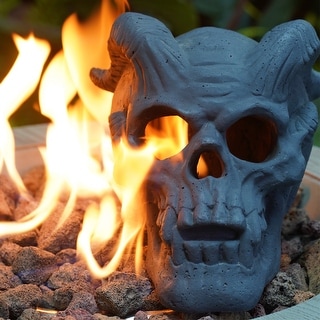 Fireproof Imitated Human Fire Pit Skulls Gas Log for NG, LP Wood ...