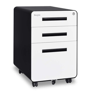3 Drawer Rolling File Cabinet with Lock, File Cabinet for Home Office ...