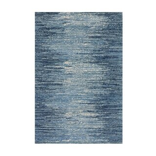Hand Knotted Blue Modern and Contemporary with Wool Oriental Rug (4'1 ...