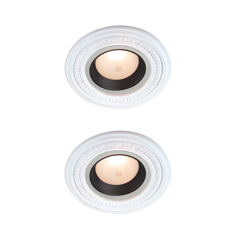 Mini Spot Light Ring Trim White Ceiling Medallion Urethane Foam ...