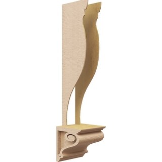 Series 1 Wide Scroll Rough Cedar Woodgrain TimberThane Corbel, Primed ...