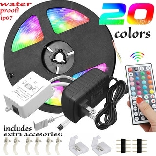 5M RGB 5050 Waterproof LED Strip Kit - Bed Bath & Beyond - 39282390