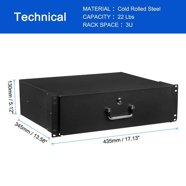 3U Rack Mount Drawer for 19 Inch AV/Network/DJ Equipment Racks or ...