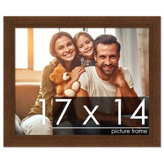 17x14 Traditional Walnut Complete Wood Picture Frame with UV Acrylic ...