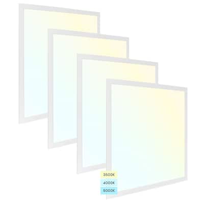 Luxrite 2x2 FT LED Flat Panel Lights, 40W, 3 Color Selectable 3500K ...