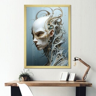 Designart "Mythical Alien Creature Painting" Alien Framed Wall Art ...