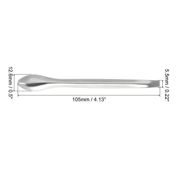 15Pcs 4.13" Silver 201 Stainless Steel Micro Lab Spoons for Powders ...