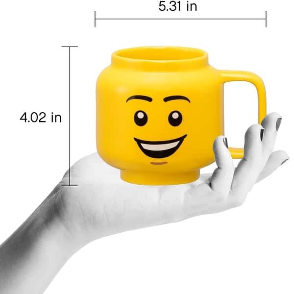 LEGO: Classic Yellow Minifigures Happy Boy Ceramic Mug, 17.9oz - Bed ...
