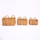 Set of Three Jumbo Rectangular Braided Rush Baskets - Natural - Bed Bath & Beyond - 40130758