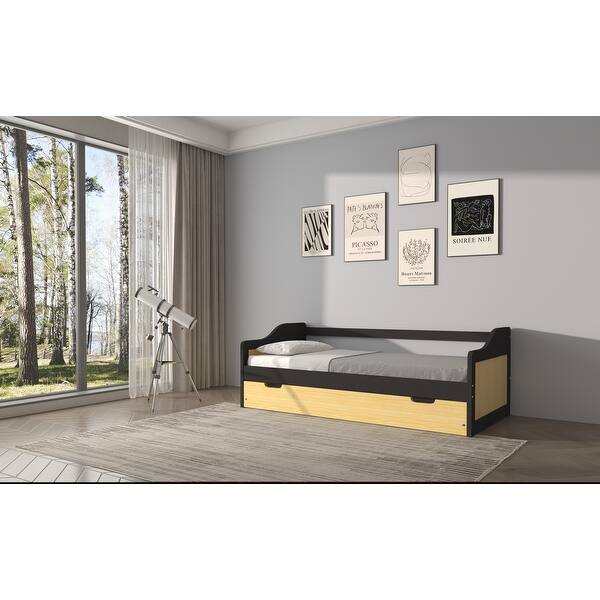Stella Curved Pine Daybed with Trundle - Bed Bath & Beyond - 38978437