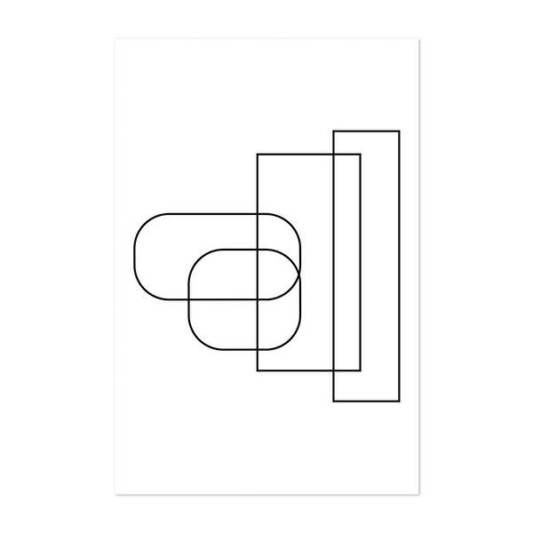 Transition Line Drawings Geometric Minimal Art Print/Poster - Bed Bath ...