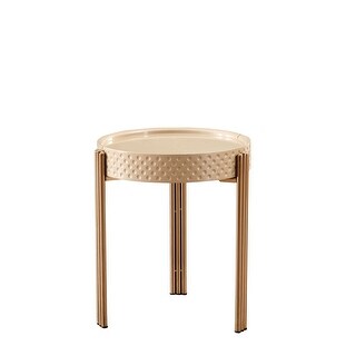 Pasin Modern Oval End Table With Gold Legs, Wooden Top, Metal Legs - 20 ...