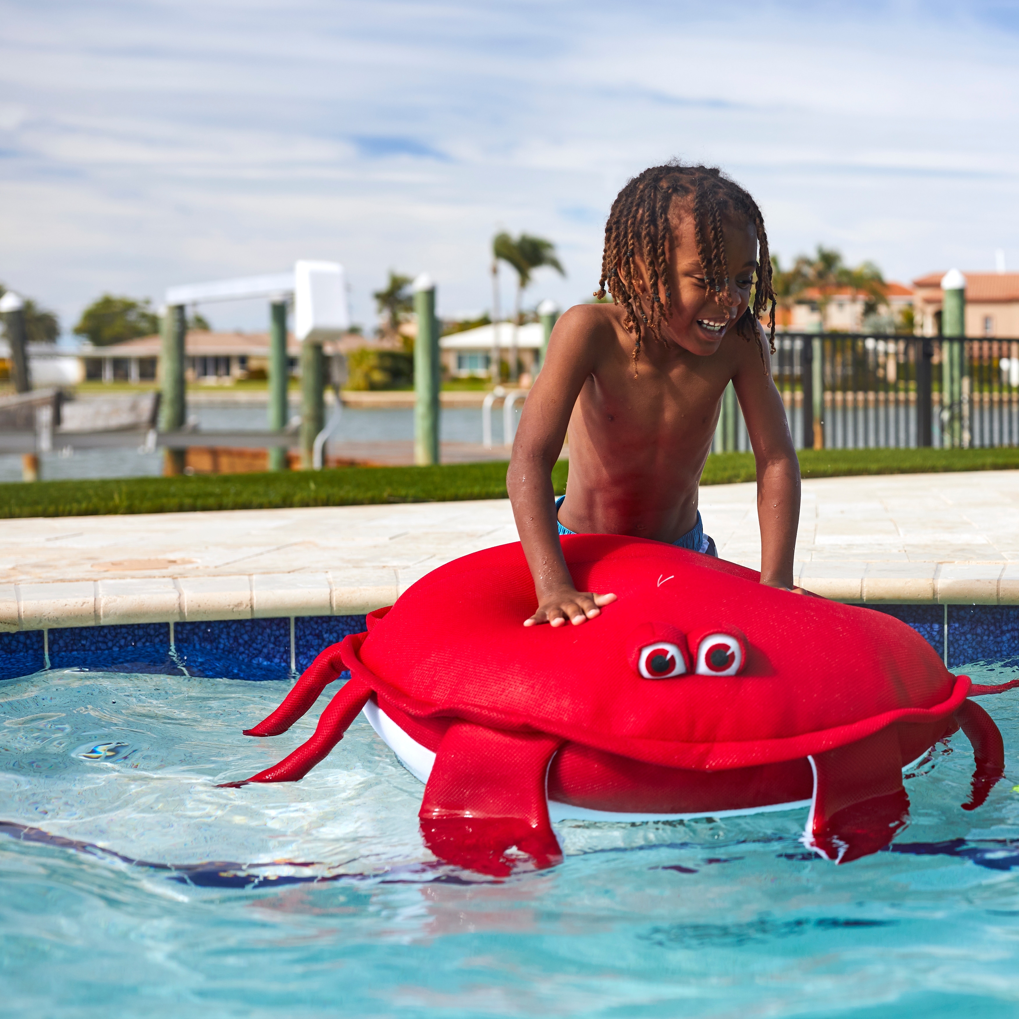large pool floats animals